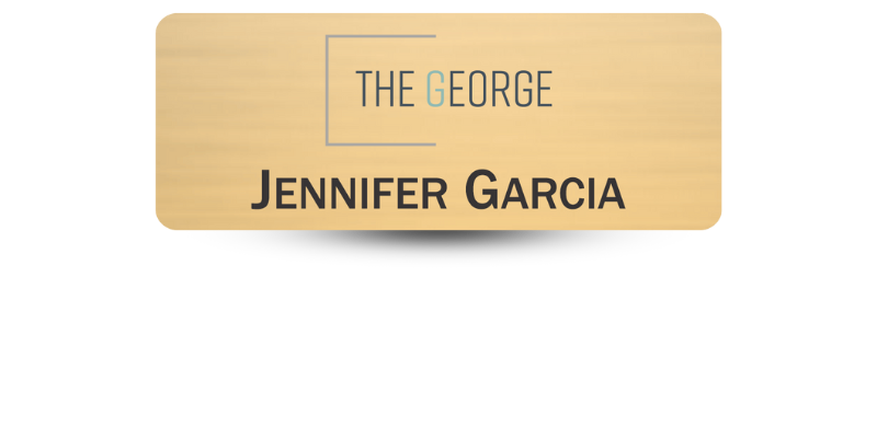 Custom Sized Plastic Name Tags | Personalize w/ Name & logo | Name Tag Pros