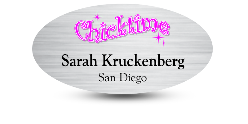 1 1/2" x 3" Oval Shaped Club and Organization Name Tag | Name Tag Pros
