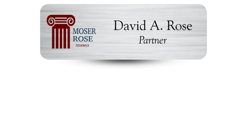 1" x 3" Law Office Name Tag | Name Tag Pros