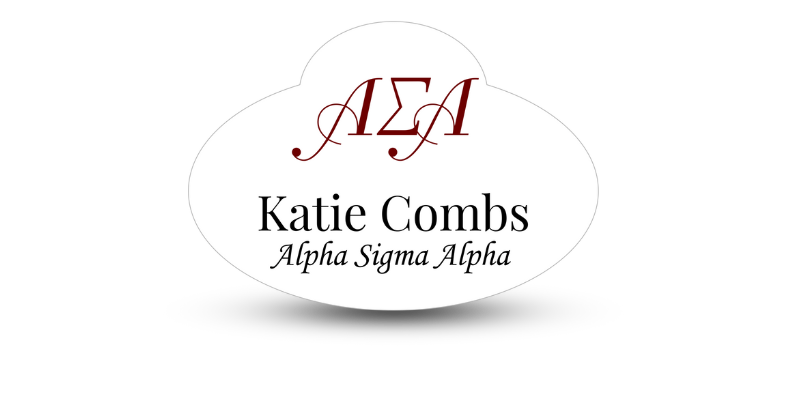 Huge selection of custom name tags for Alpha Sigma Alpha | Name Tag Pros