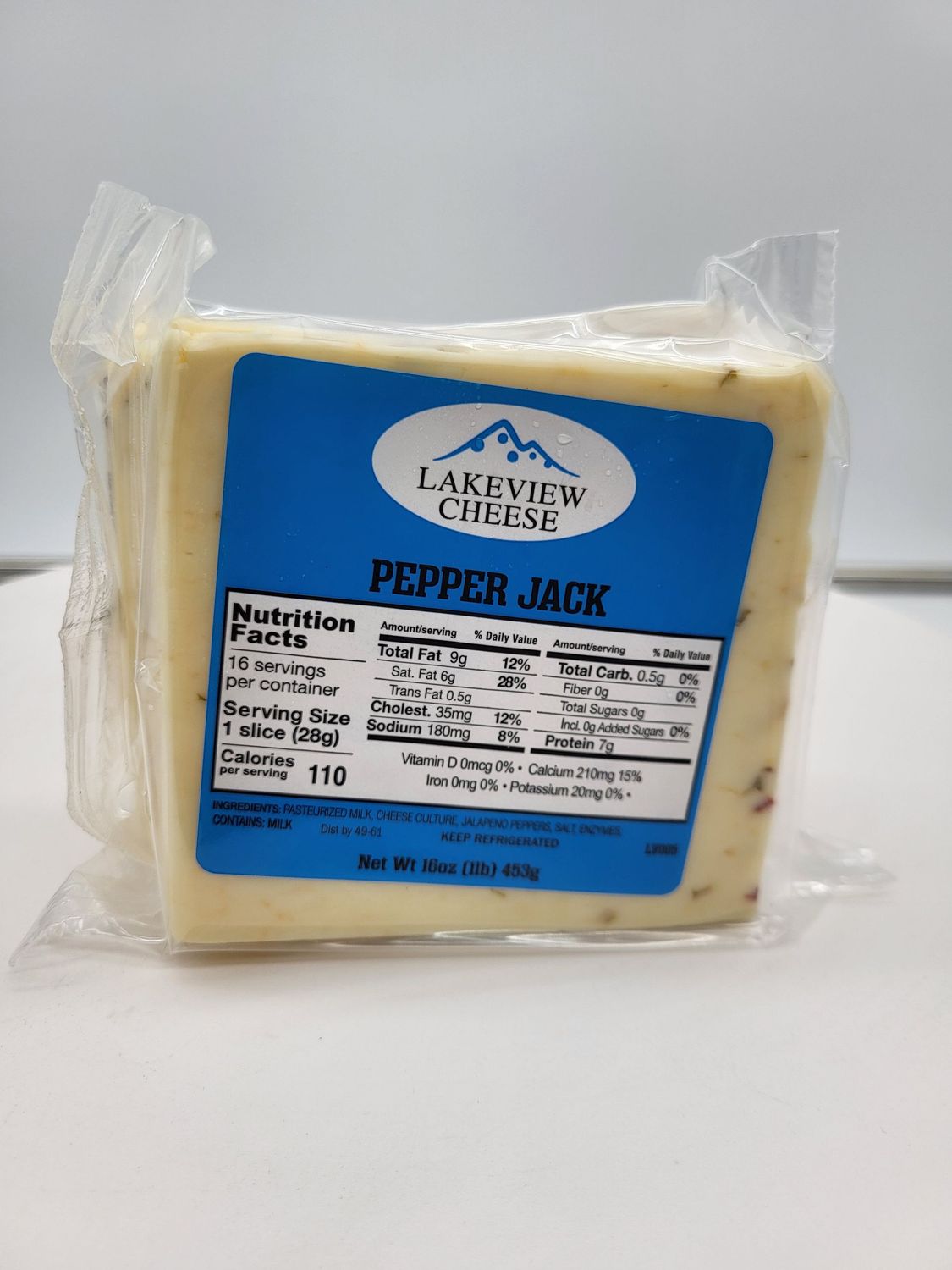 Lakeview cheese 1 pound slices Pepper jack