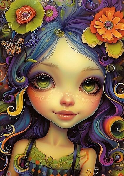 Quiet Purple Girls - A4 Faux Leather Panel