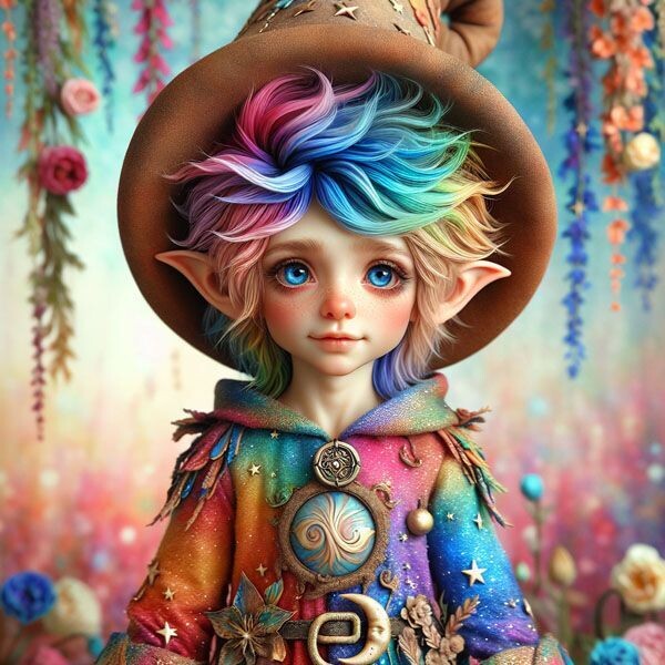 Handsome Young Boy Gnomes #7 - A4 Faux Leather Panel