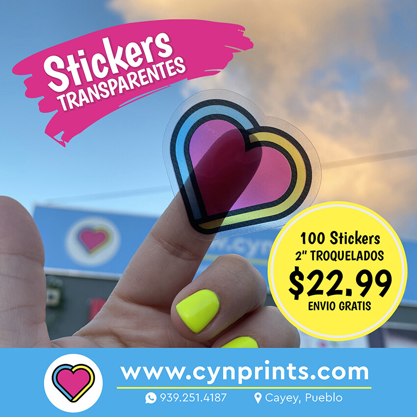 Stickers (waterproof) transparentes OFERTA