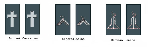 Shoulder Pins, Set of all 3 Dias officer shoulder Pins (one pair each ...