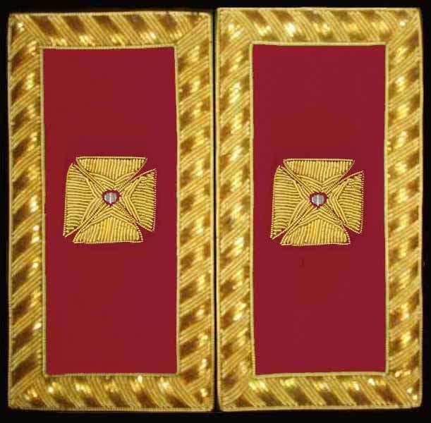 Shoulder Boards, Grand Officer (Gold Bullion) – Milford Commandery ...
