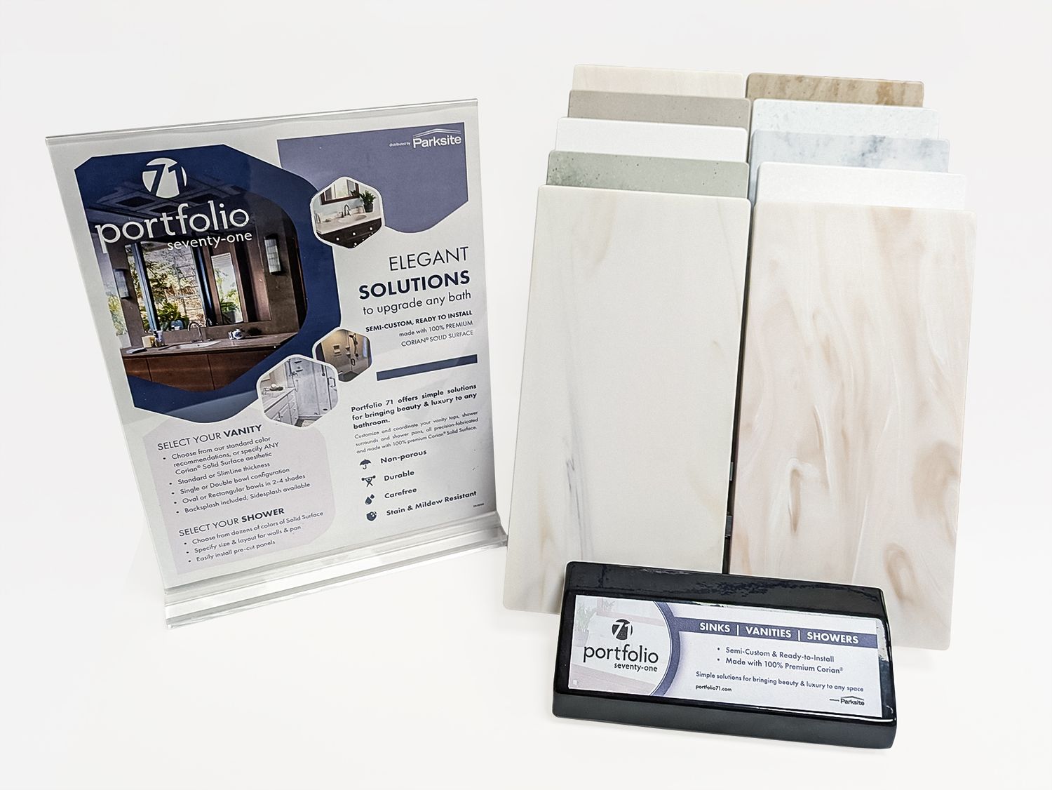 Store - Parksite » Corian Solid Surface P71 Vanity Display Kit INCLUDES Display and Samples (J)