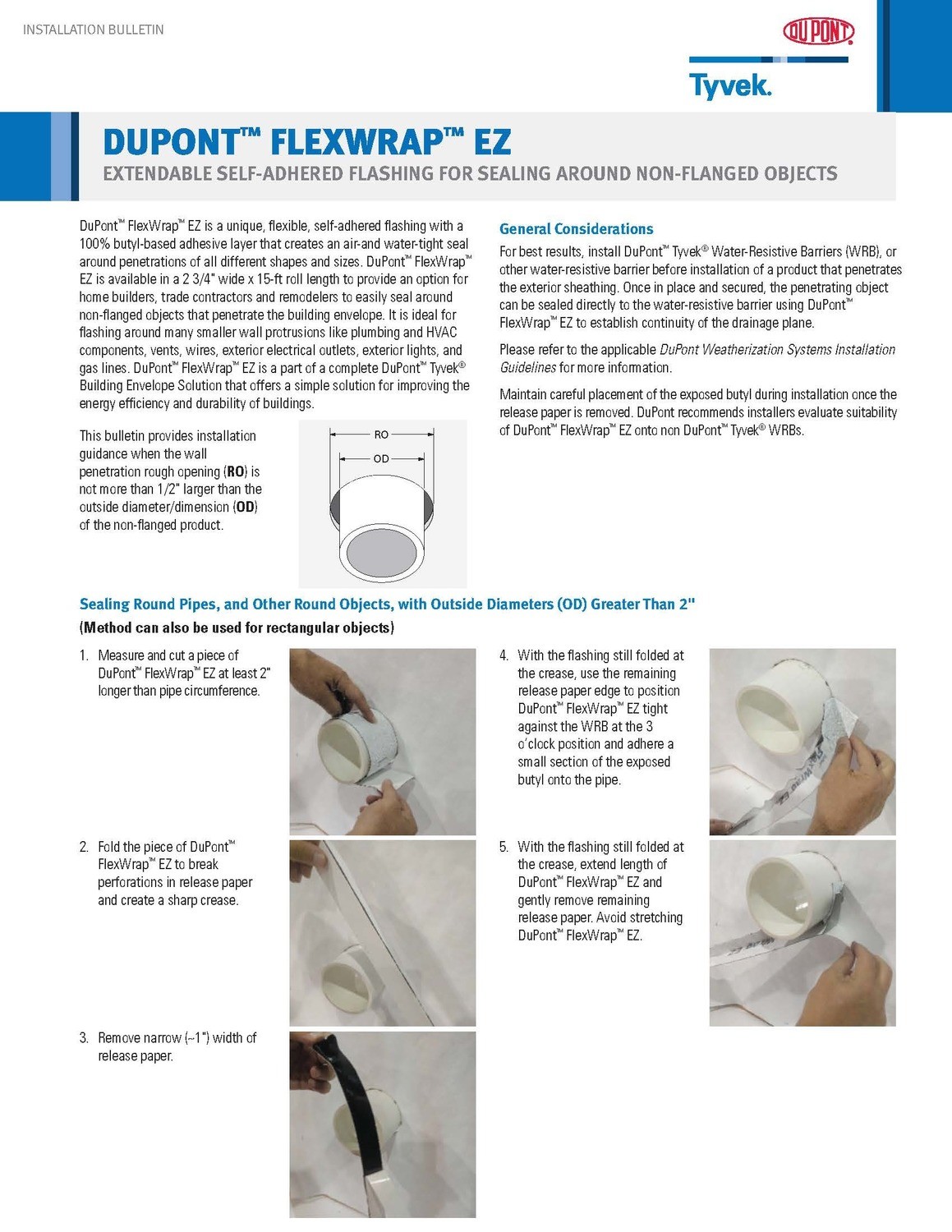 Store - Parksite » K29679 DuPont Tyvek FlexWrap EZ Installation Bulletin