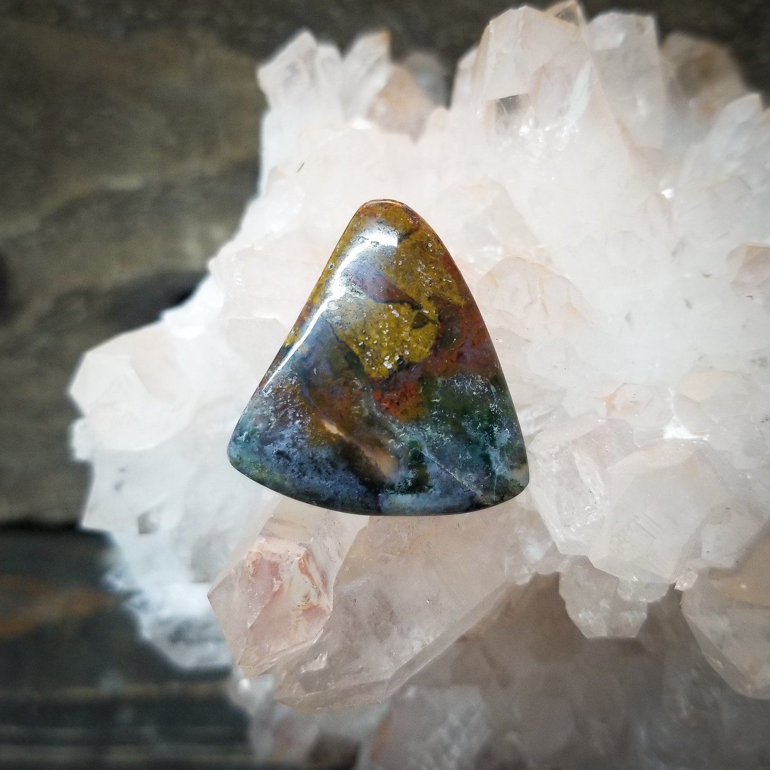 Indonesian Moss Agate Cabochon