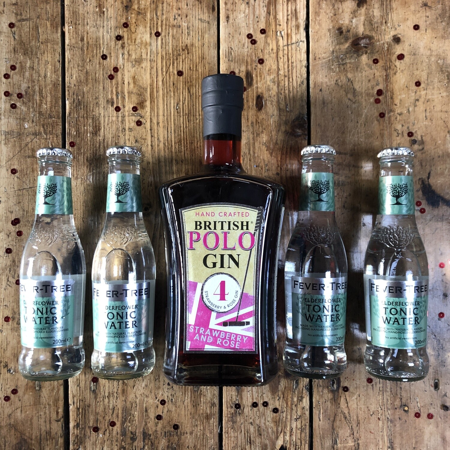 British Polo Gin No.4 Strawberry & Rose with Fever Tree
