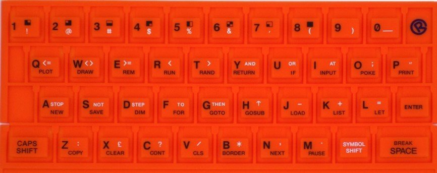 ZX SPECTRUM 16k/48k keyboard mat Orange
