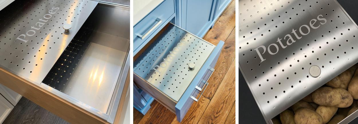 Stainless Steel Produce Drawer Inserts