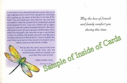 Dragonfly Condolence Cards with Keychains