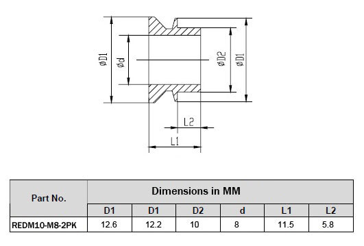 M10 to M8 Rod End Misalignment Spacers - Pair | Bullant Performance ...