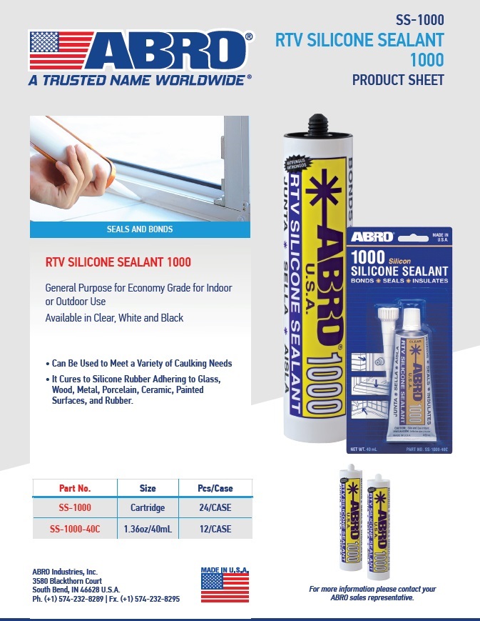 !!TIENDA EN LIMA!! - COMPRAR SILICONA ABRO 1000