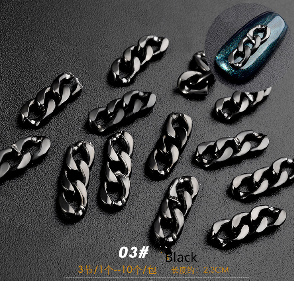 Metal Chain Nail Art 10pcs