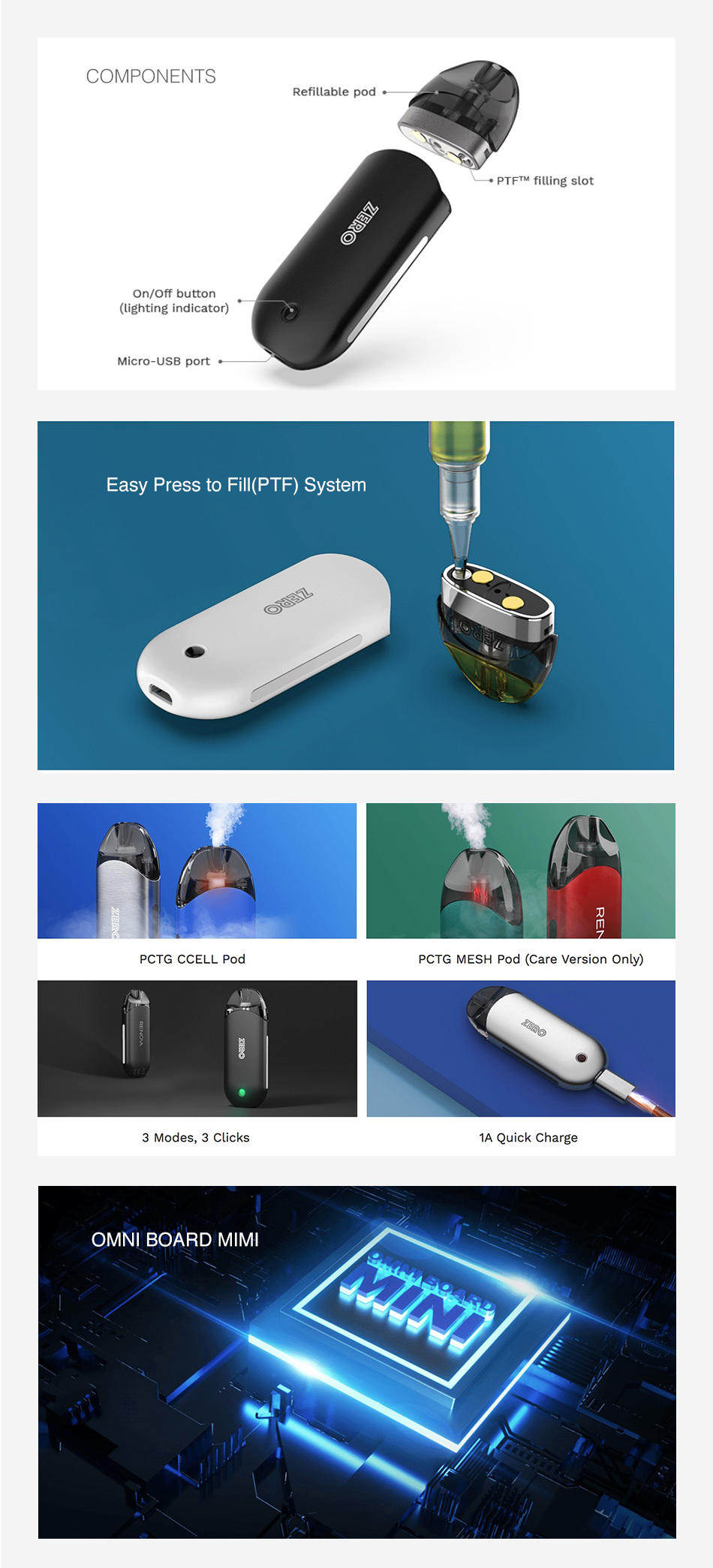 Vaporesso Renova Zero Pod Mod Care Editon (2 Kartuşlu Model)