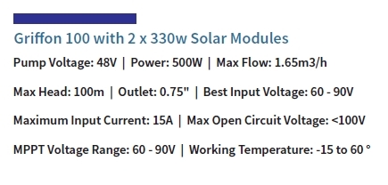 Spitfire Solar Pump | Griffon 100 | Water Pump Prices | Solar Pump Prices | Tripple Hydro Energy ...