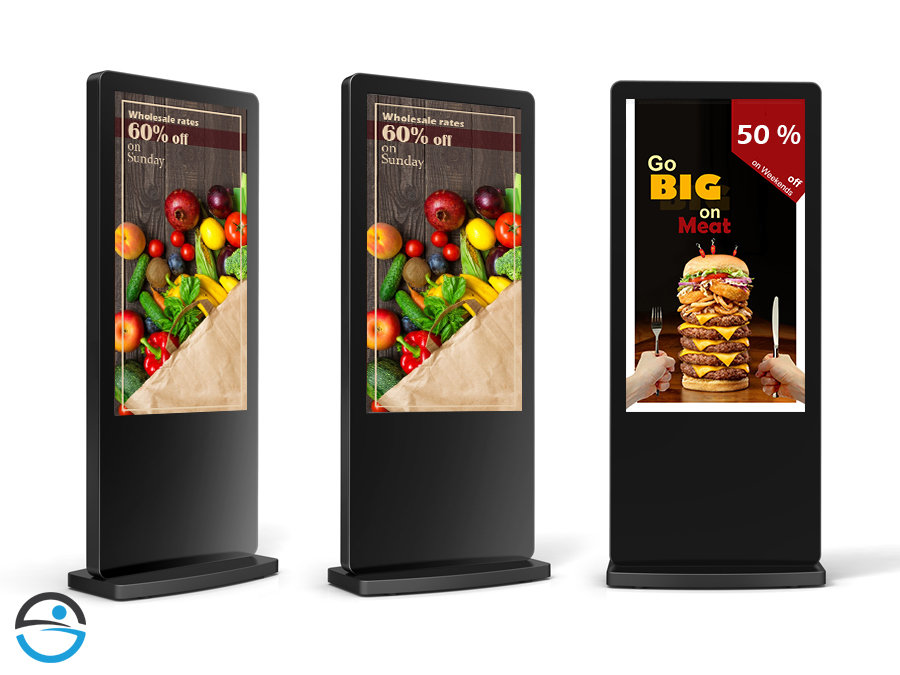 Slimline Freestanding Advertising Display | Totem