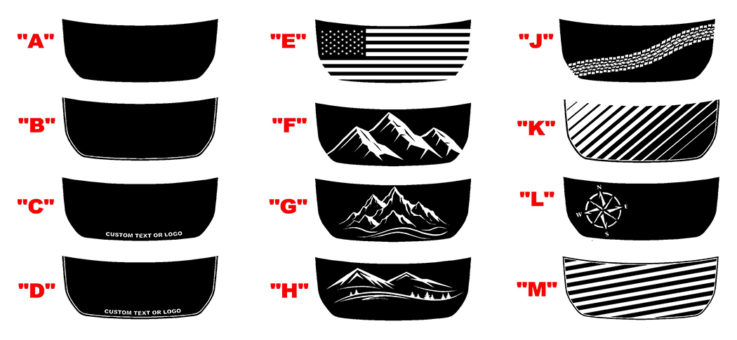 2021 – up Ford Bronco Hood Bump Blackout Graphics Kit Wildtrak Style ...