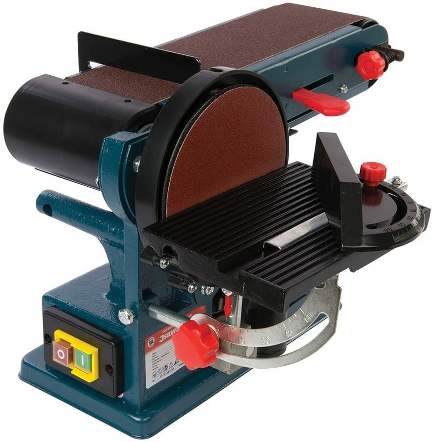Silverline 350W Bench-Mounted 390mm Belt & 150mm Disc Sander 230V