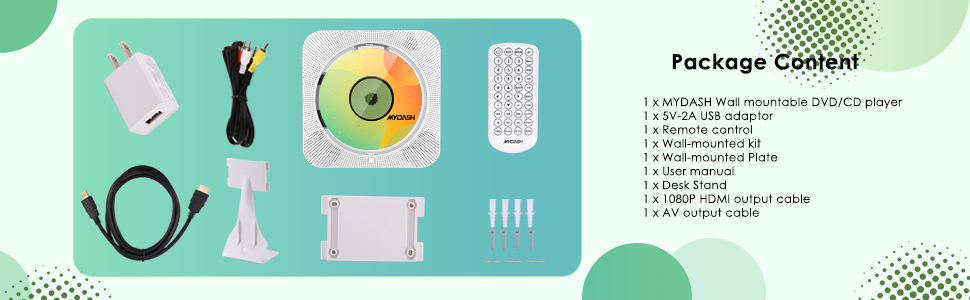 Wall Mountable DVD Player | Mydash