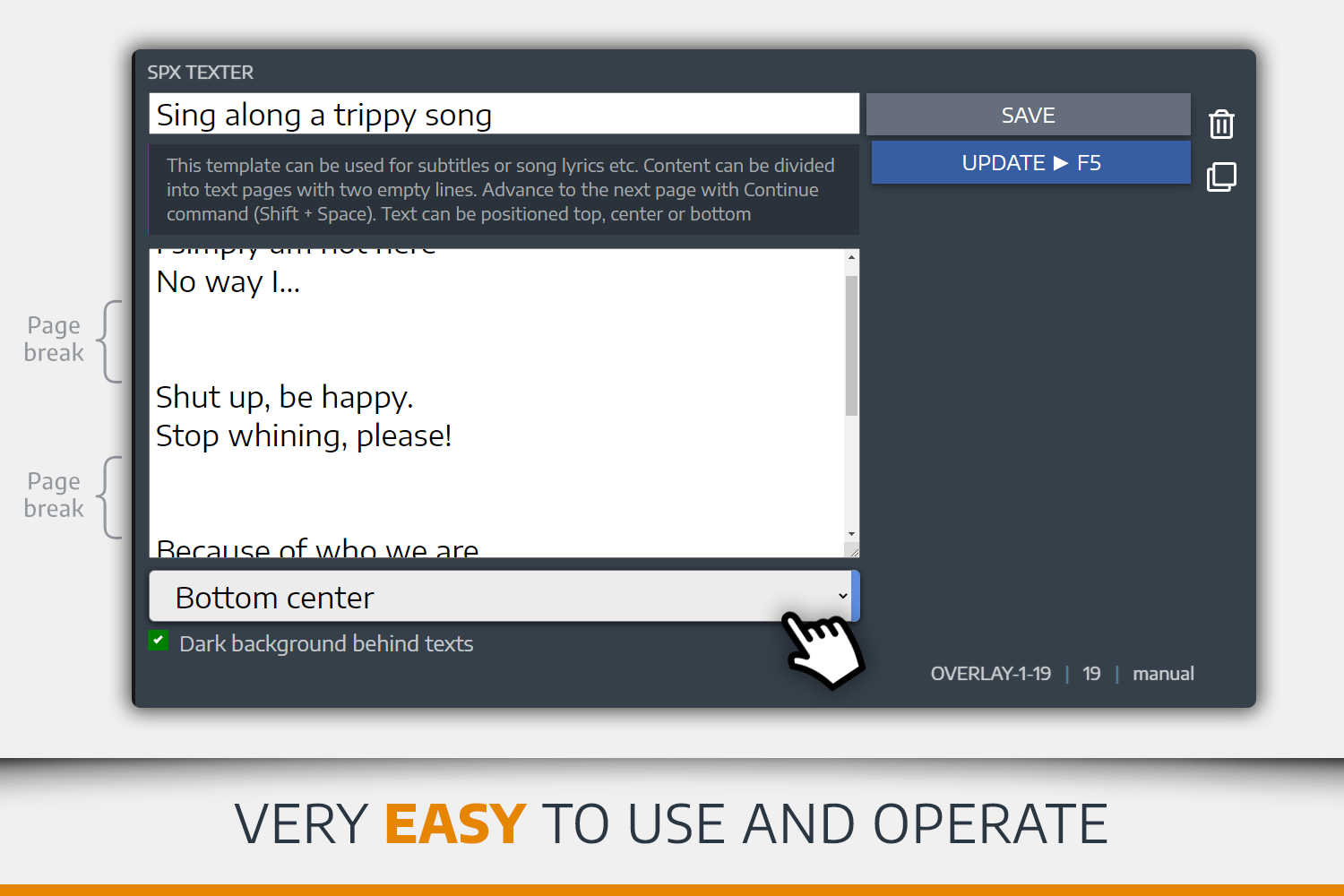 Texter - Multipurpose text template