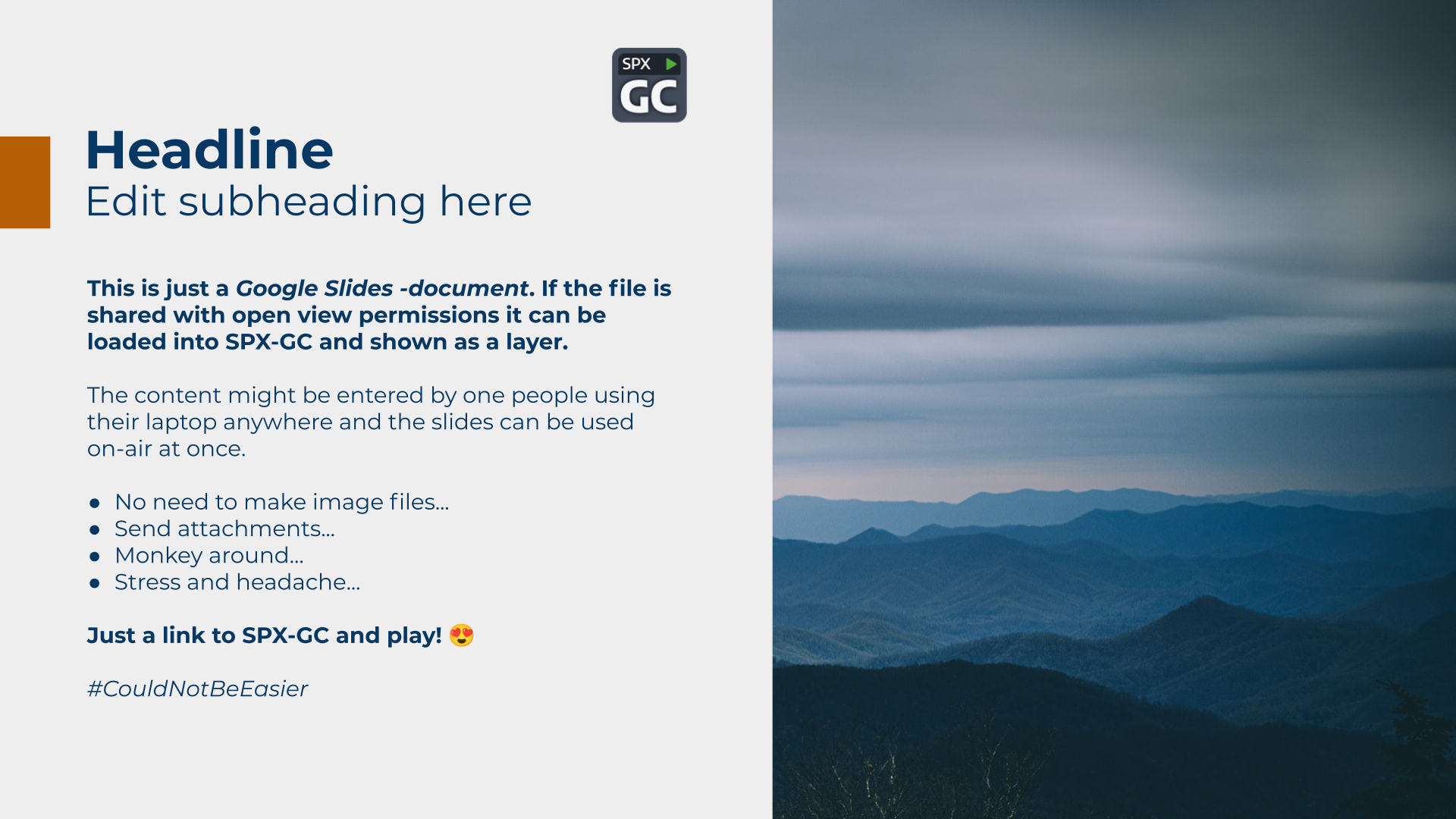 Google Slides Template for SPX-GC