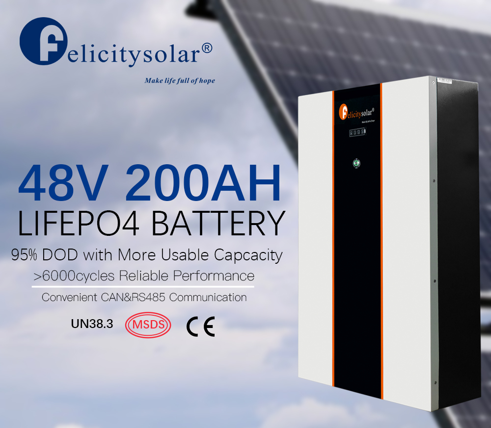48 Volt 10kWh Deep Cycle LiFePO4 Battery with BMS
