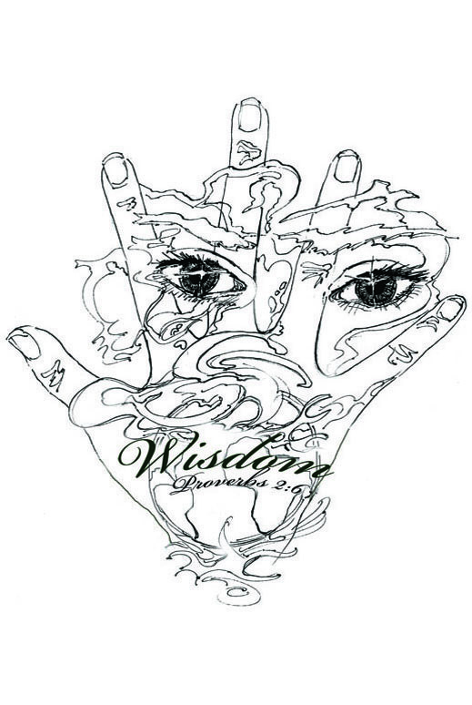 Wisdom final line drawing