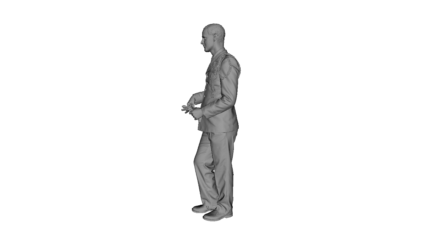 French WWII AF ace standing 2 ceremonial uniforme Reedoak 480072 1:48