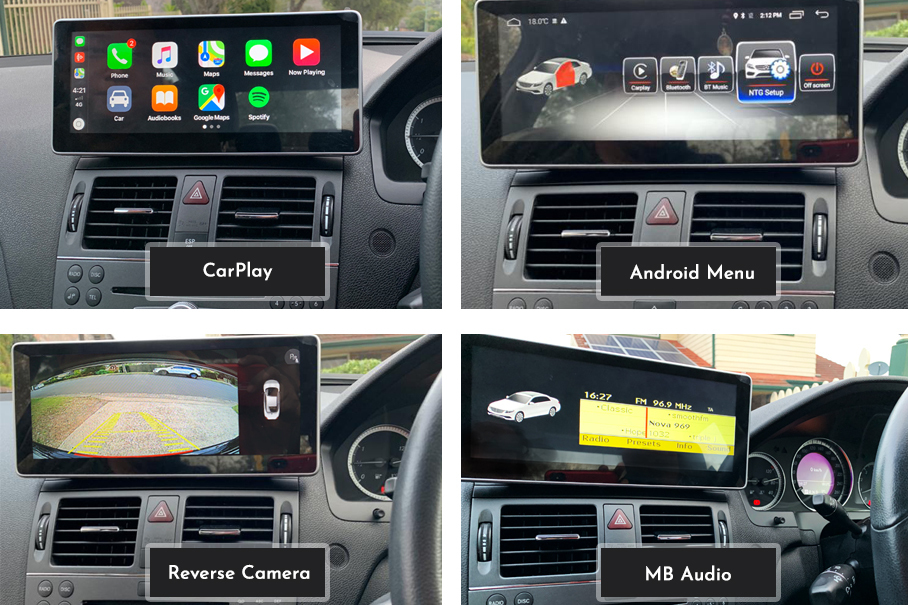 Mercedes Benz W204 C-Class 2007 - 2010 - 10.2" Touch Display with Apple ...