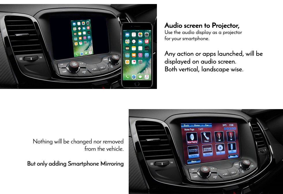 Holden VF Commodore / Chevrolet SS MyLink Smartphone android MirrorLink ...