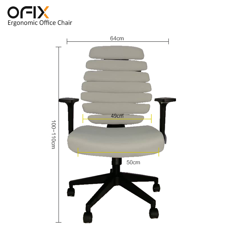 Ofix Deluxe-20 Bionic Back Office Chair (Black)
