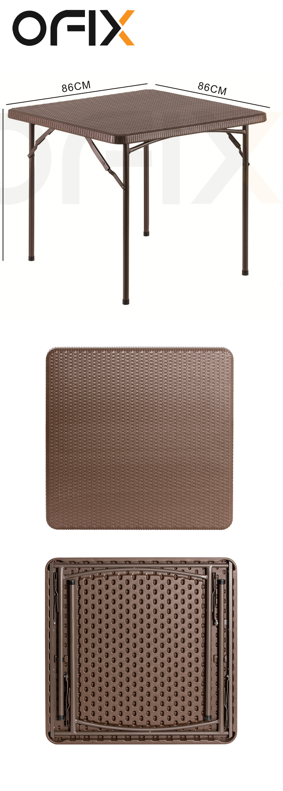 Ofix Rattan 86cm Square Table (Coffee)