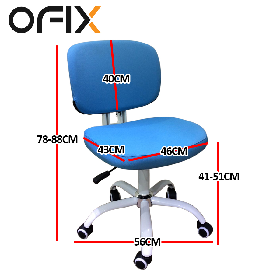 Ofix Deluxe-21 Mid Back Office Chair (Blue)