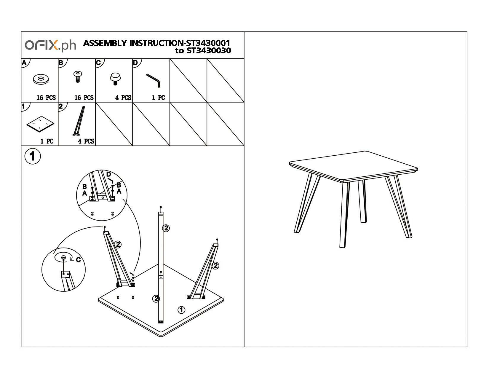 Ofix 310 (60x60) Side Table (Wooden)