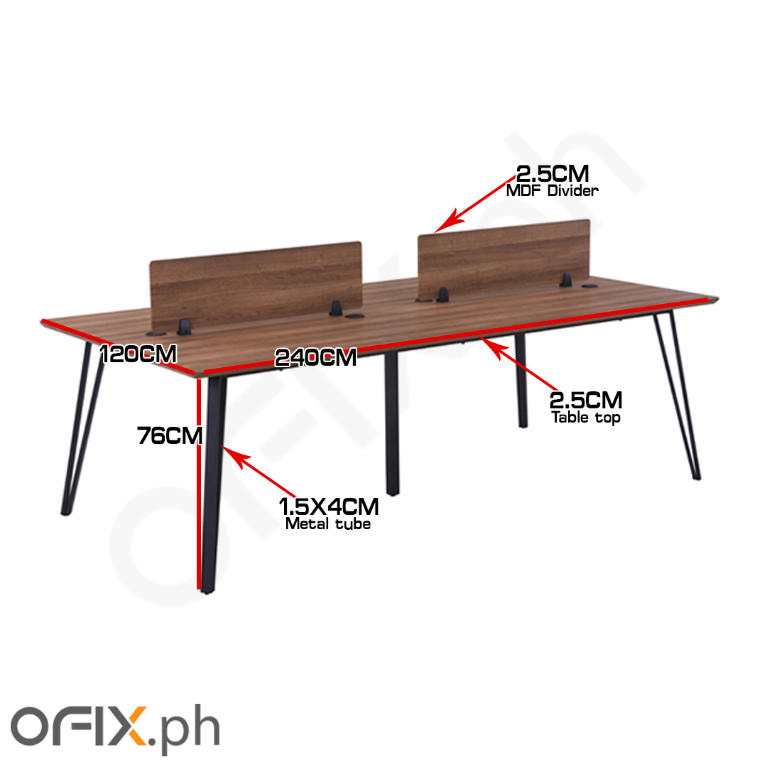 Ofix 305 (240x120) 4 Seaters Desk