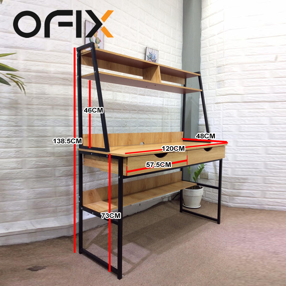 Ofix Desk 14-With Bookcase (120x48)