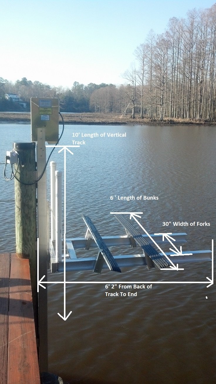 950 LB. Watercraft Lift - Electric Winch Saltwater