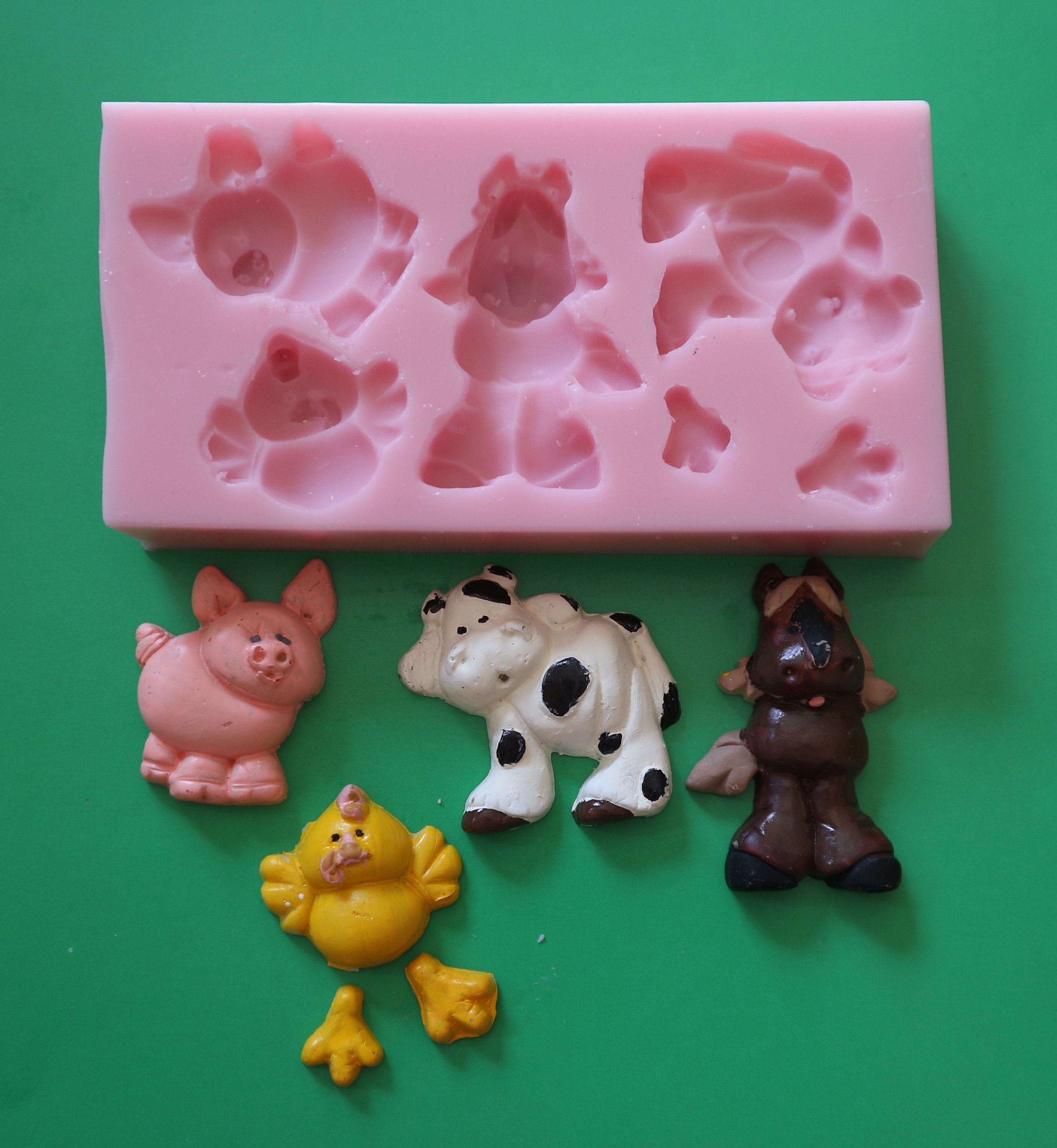 FARM ANIMALS SET SILICONE MOULD