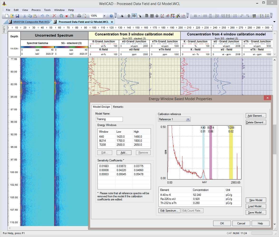 WellCAD© Basic Version 5.8 Well Log Processing Software
