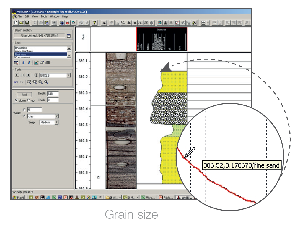 WellCAD CoreCAD Digital Core Description Module