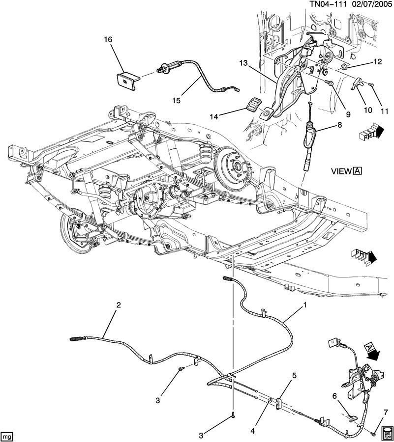 06-10 Hummer H3 LH E Emergency Park Parking Brake Cable | Factory OEM Parts