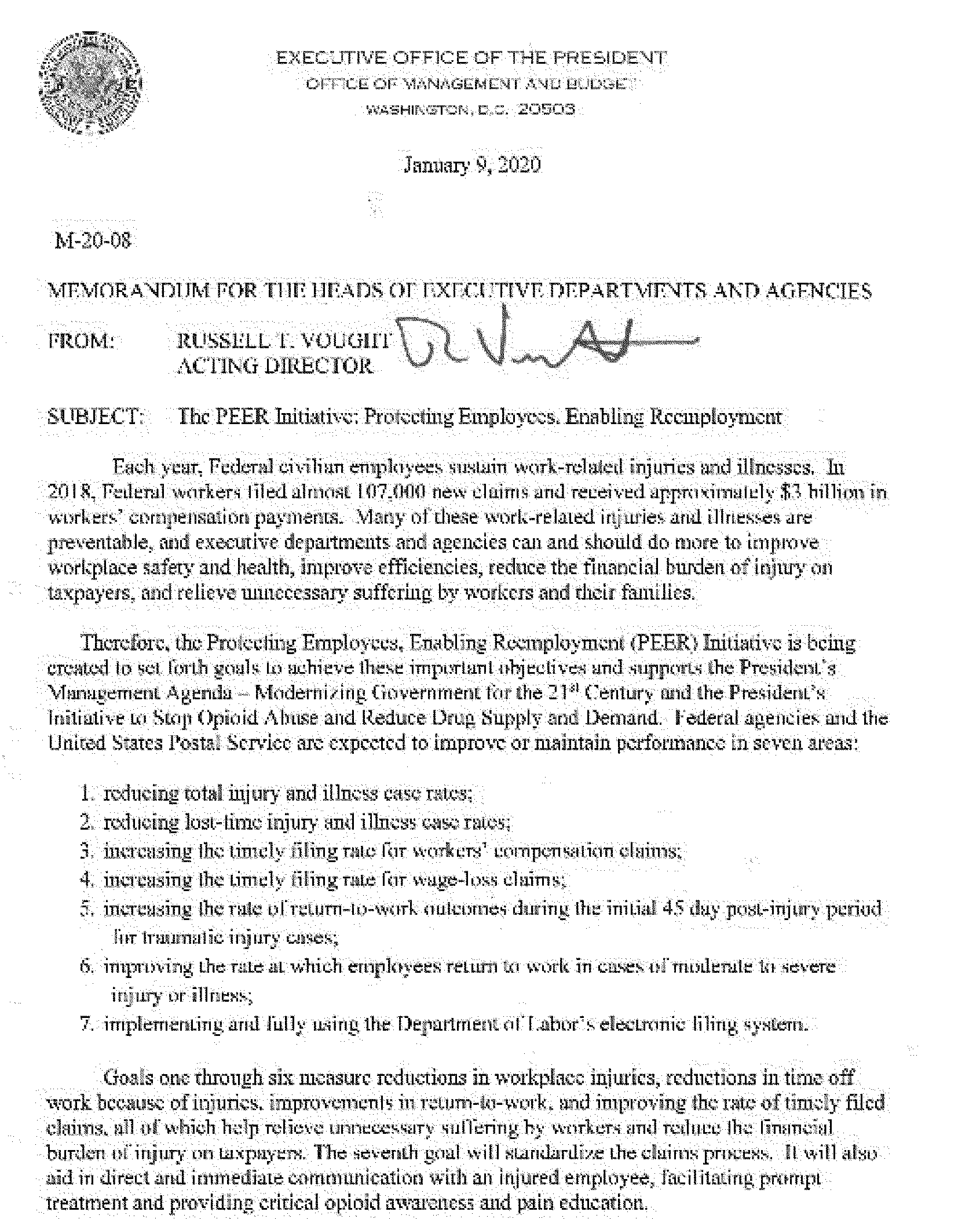 Federal Register :: Memorandum for the Heads of Executive Departments ...