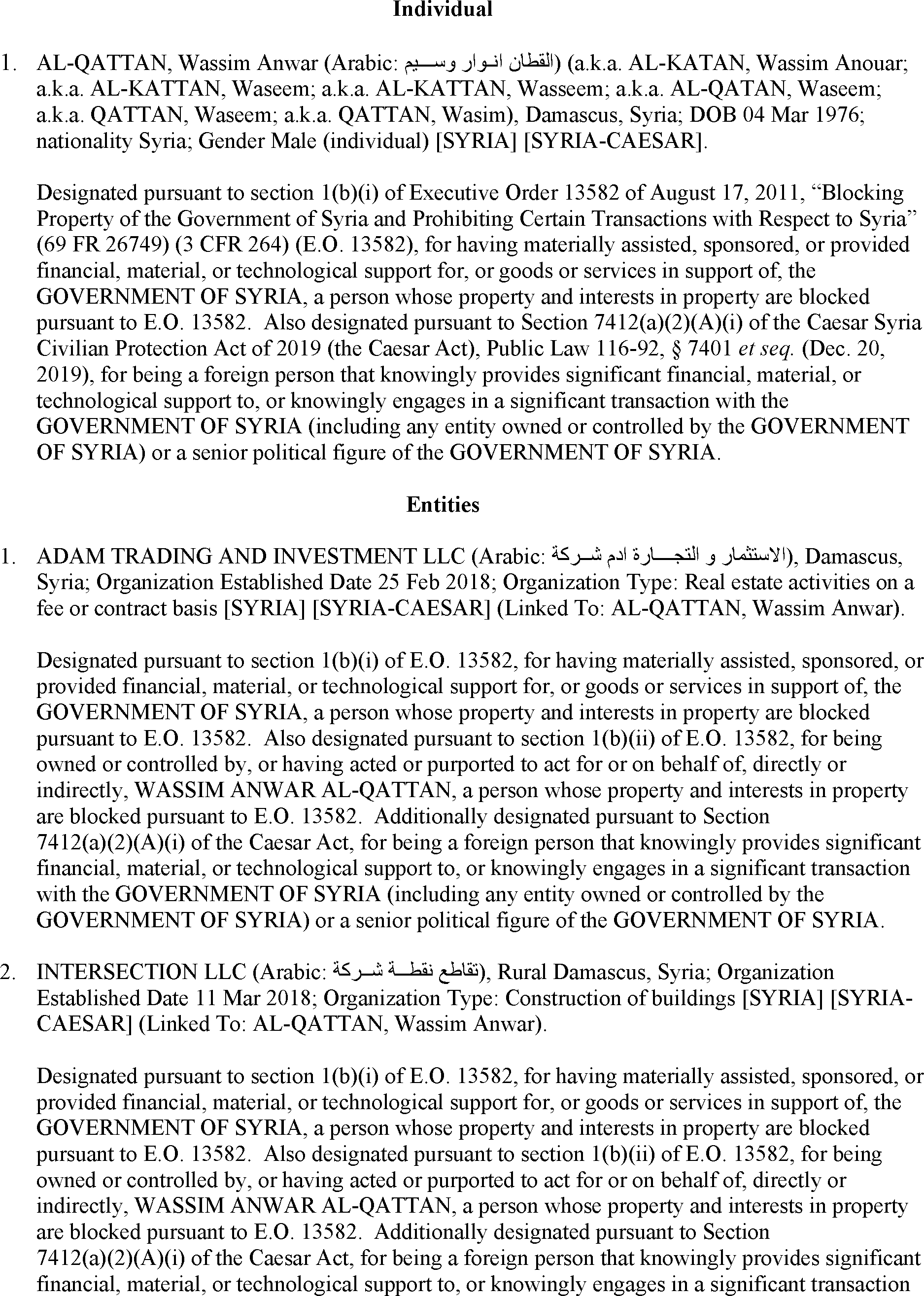 Federal Register :: Notice of OFAC Sanctions Actions