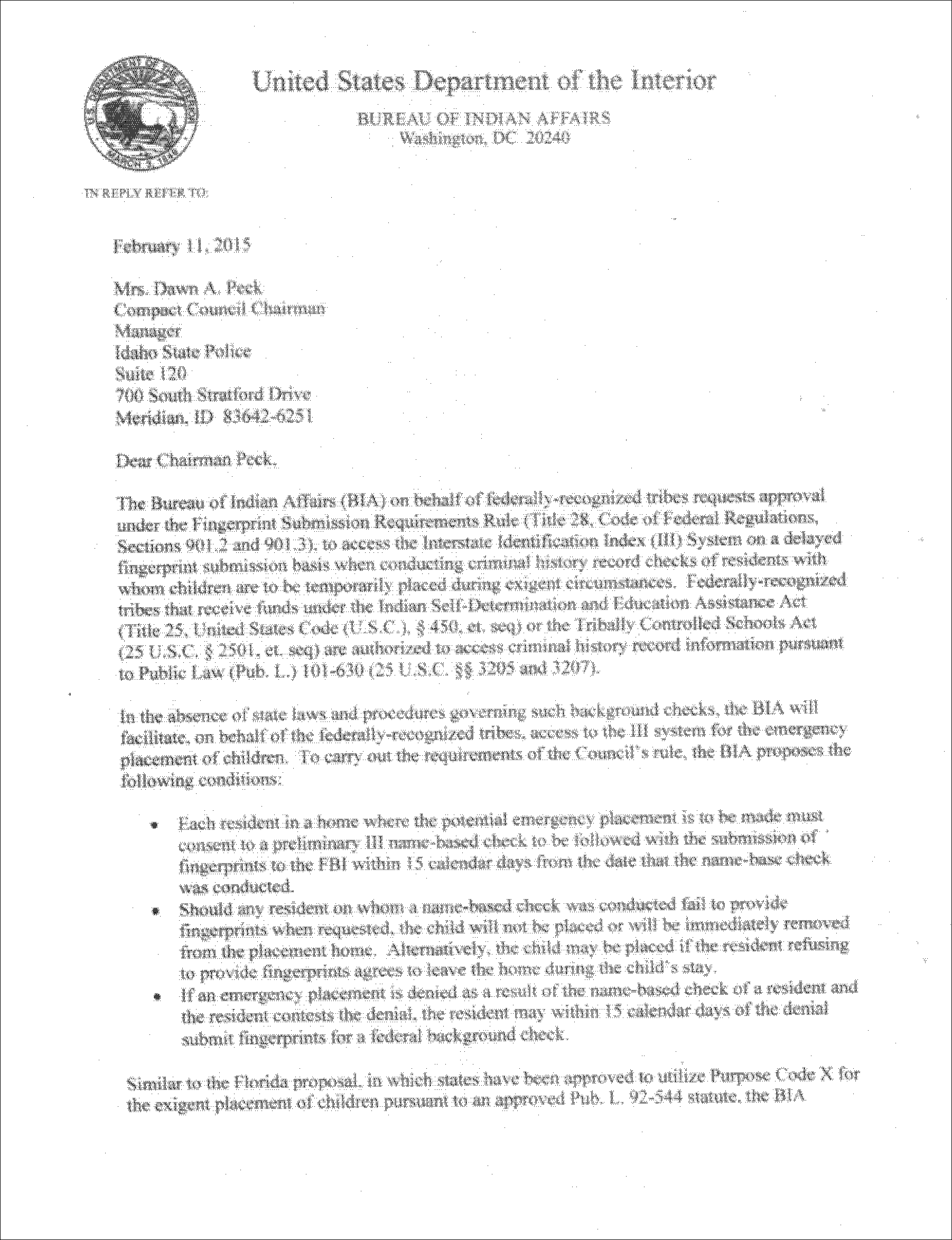 Federal Register :: Fingerprint Submission Requirements