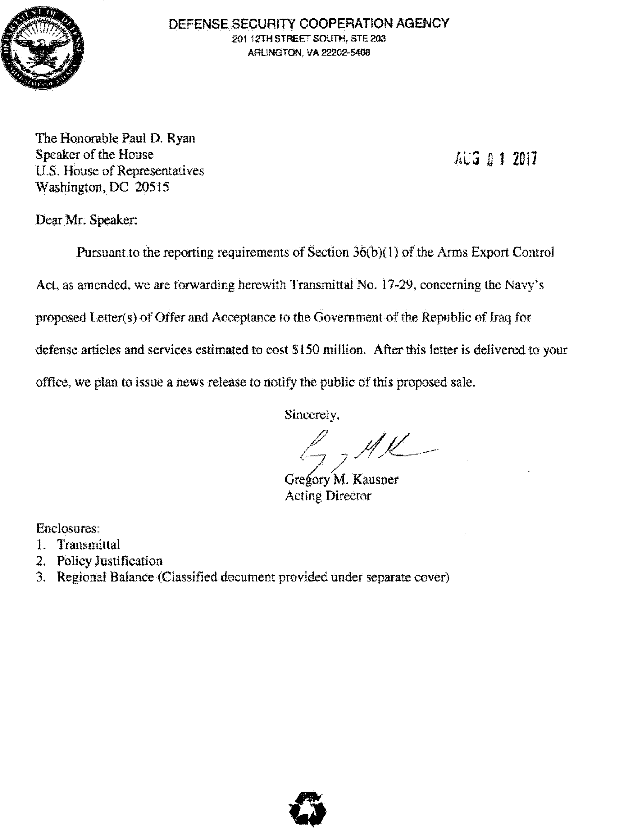 Federal Register :: Arms Sales Notification