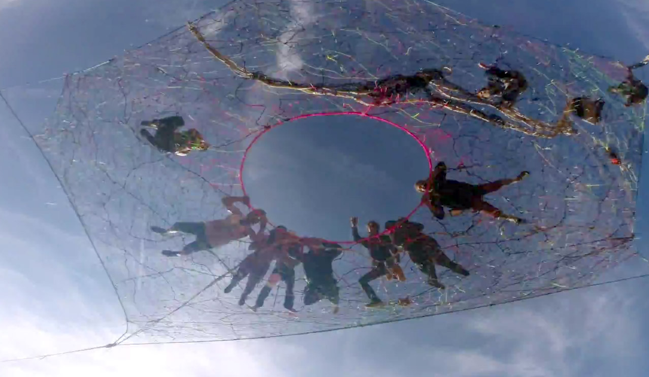Vertigo Inducing 'Space Net' BASE Jump | GearJunkie