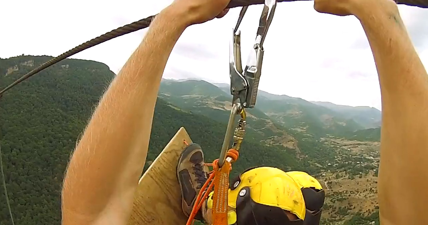 Sketchiest Zipline to BASE Jump Video Yet | GearJunkie
